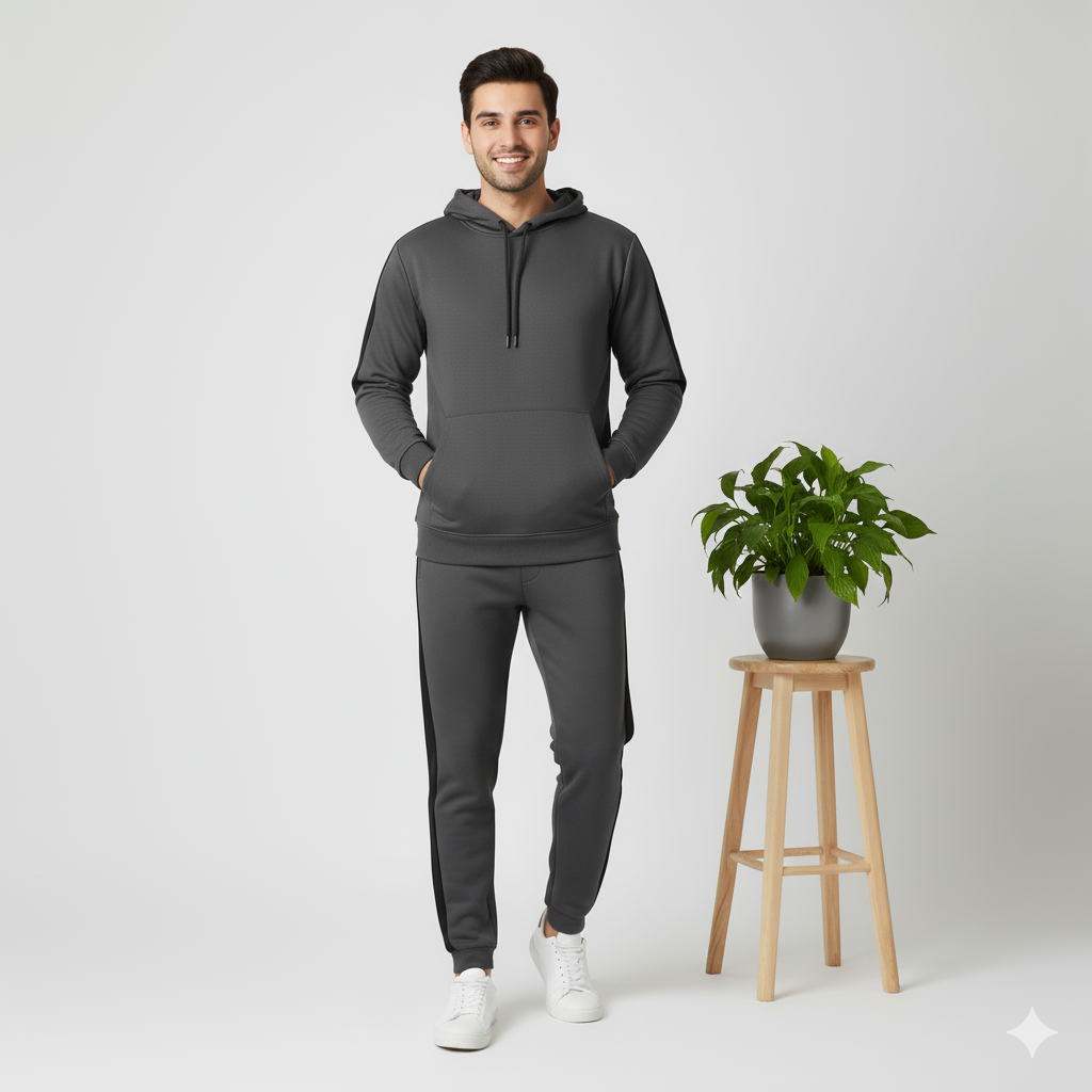 Tracksuits with Contrast Grey & Black – BandKStore.com